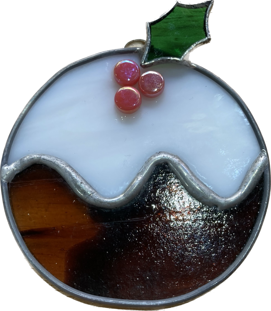 Christmas pudding tree decoration – Poppy Glass Studio